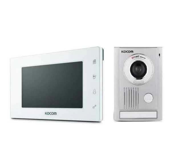 Kocom Audio Video intercom KCV-D372(D1) with KC-MC32 door camera